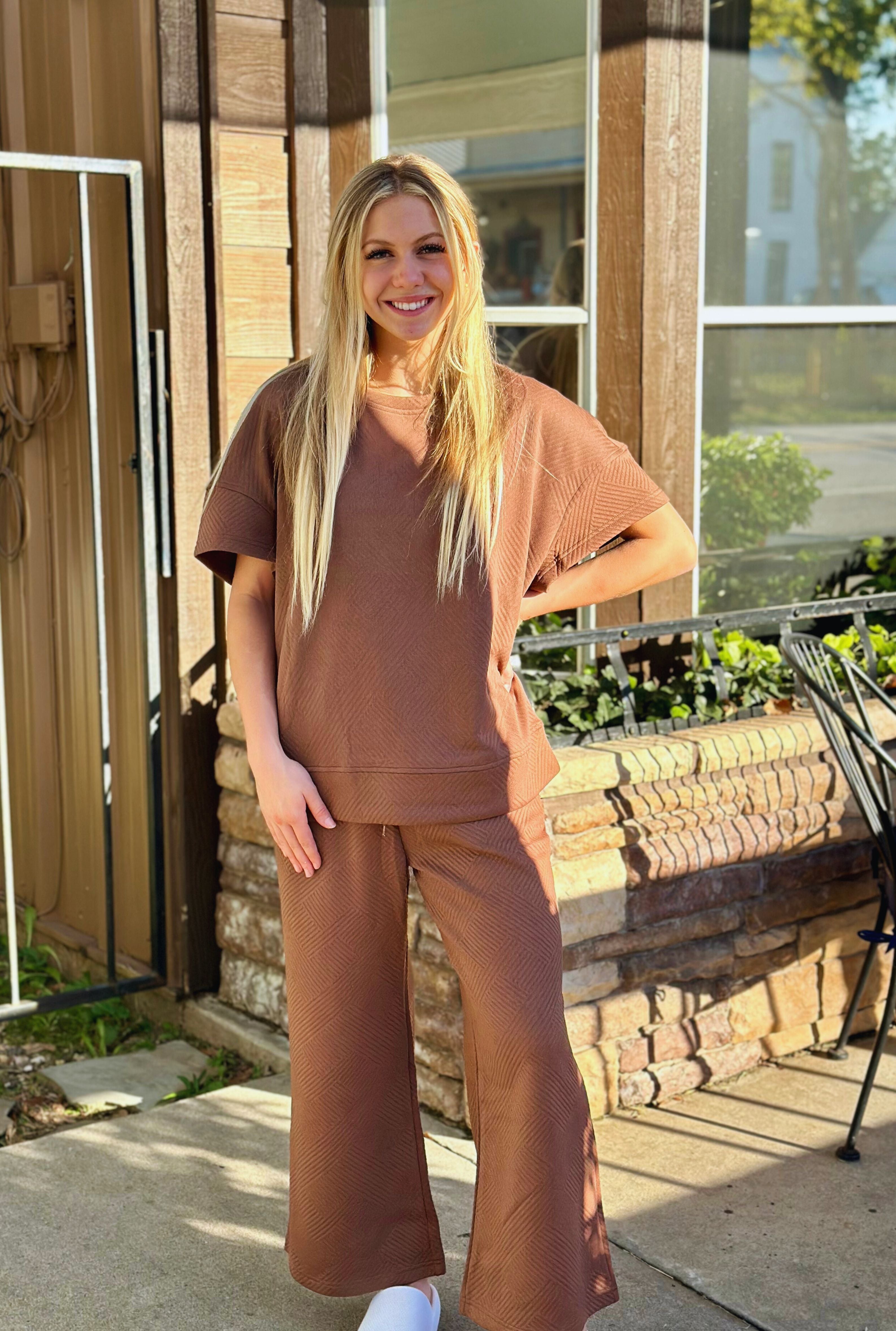 TRACY LOUNGE SET BROWN – Six Shooter Junction Boutique